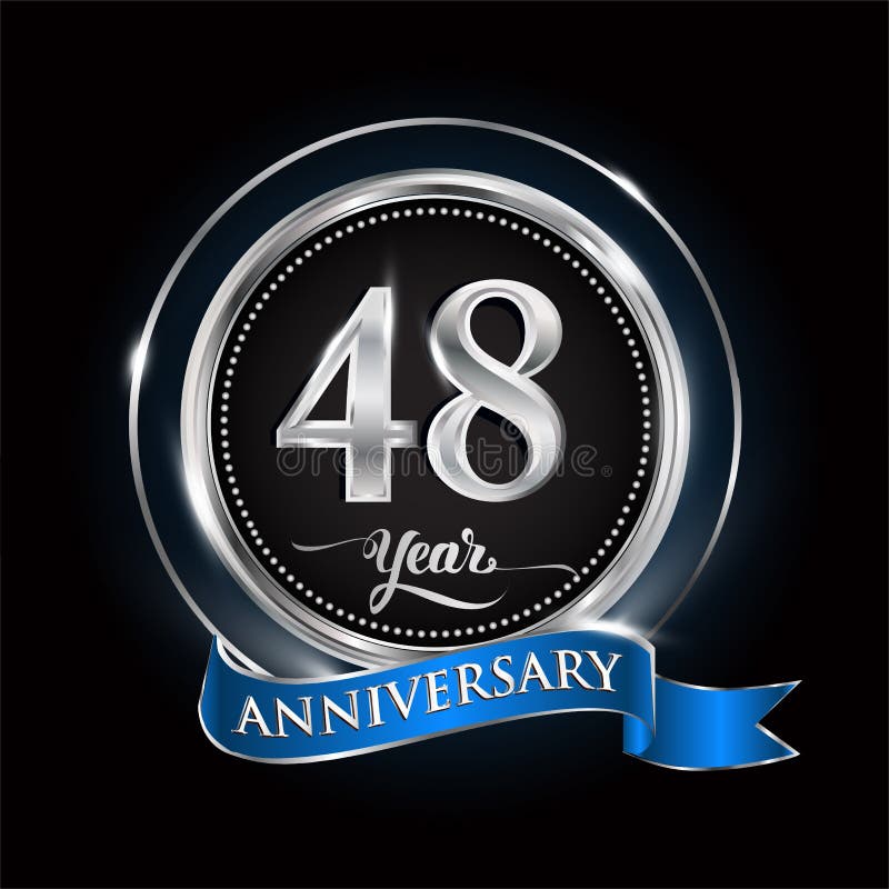 48th Years Anniversary Logo Template, Vector Design Birthday ...