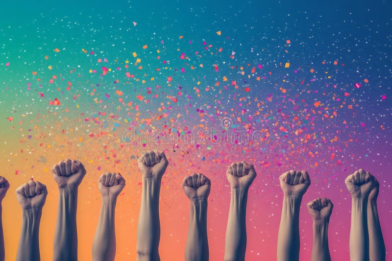 Celebrating Unity and Collective Strength Stock Illustration ...