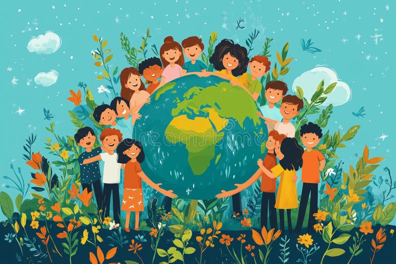 Celebrating Unity and Diversity, this Illustration Depicts Group of ...