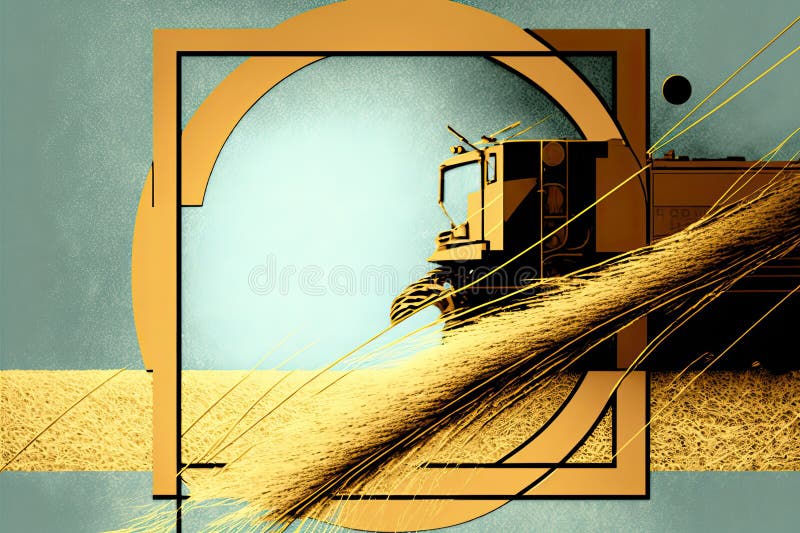 Celebrating the Wheat Harvest Stock Illustration - Illustration of ...
