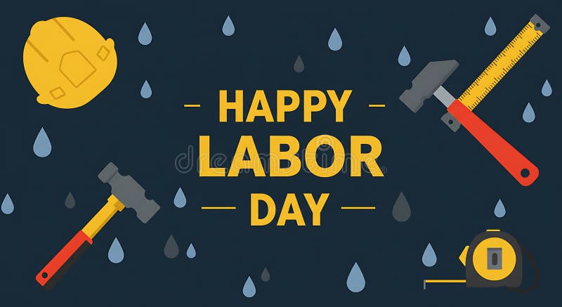 Celebrating Work Holiday with Tools Flat Lay Stock Image - Image of ...