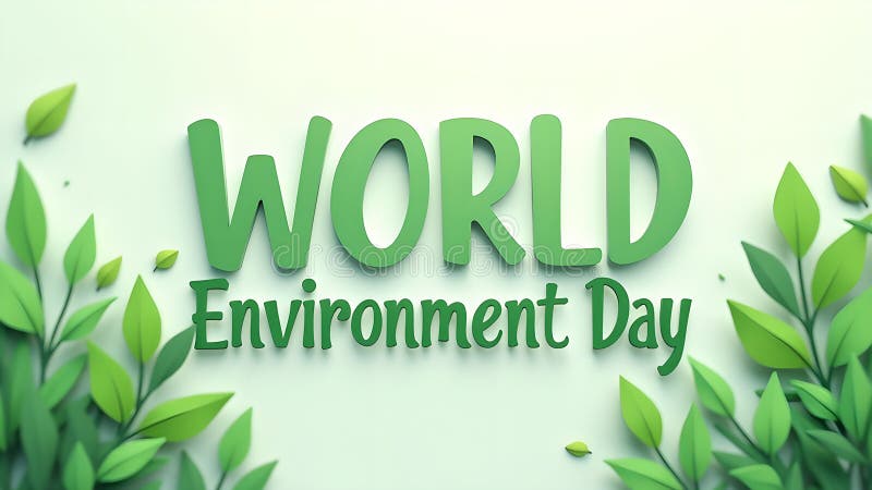 Celebrating World Environment Day: Green Typography and Foliage ...