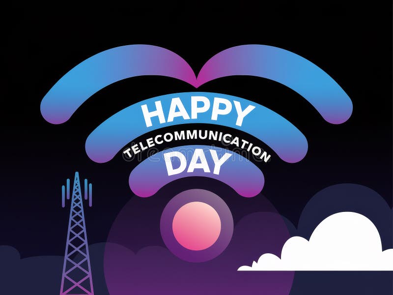 Celebrating World Telecommunication Day with Wifi Symbol and ...