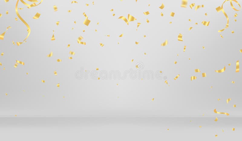 Celebration Background with Confetti and Ribbons. Vector Illustration ...