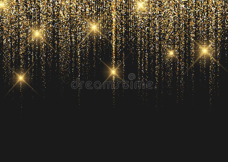 Celebration Background with Gold Glitter Sparkling Design Stock Vector ...
