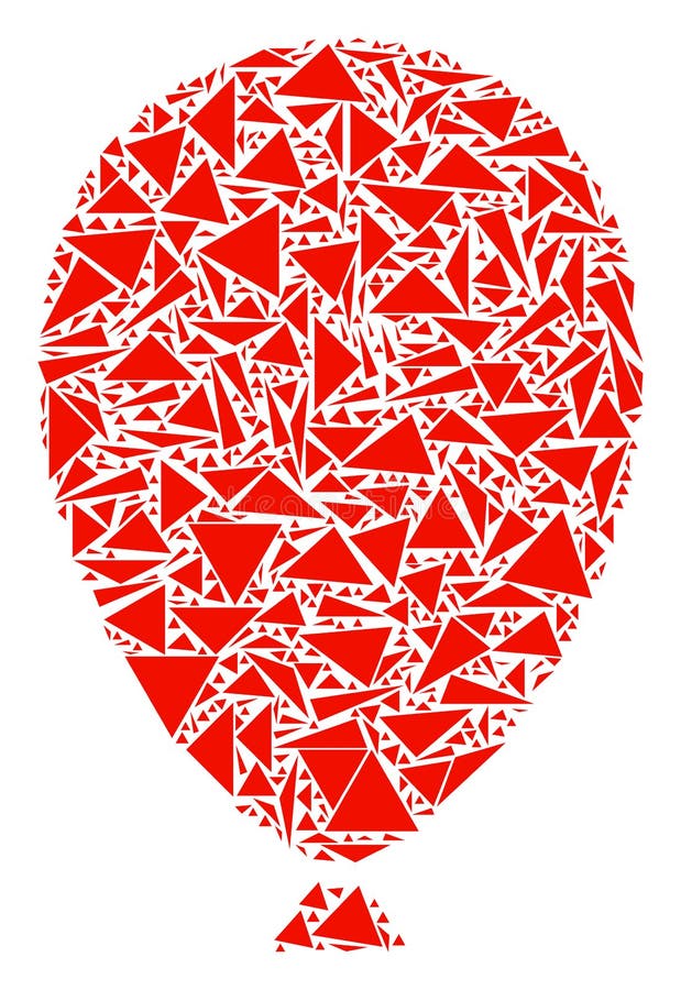 Celebration Balloon Collage of Triangles Stock Vector - Illustration of ...