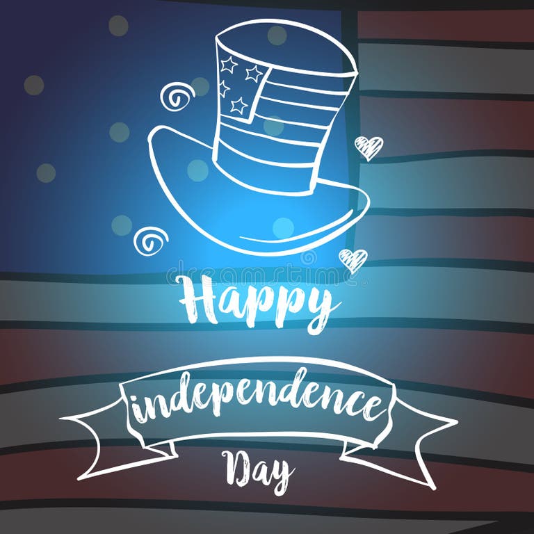 Celebration Card Style Independence Day Stock Vector - Illustration of ...