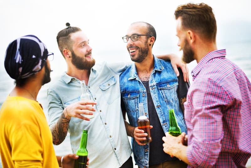 Celebration Cheers Hipster Drinking Together Friends Concept Stock ...