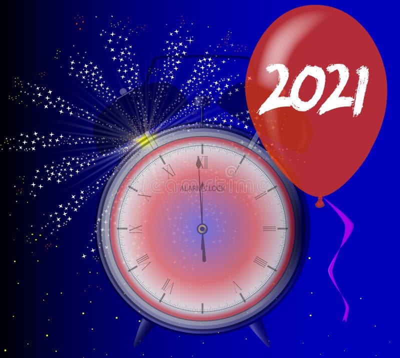 2021 Celebration Clock stock vector. Illustration of face - 199926374