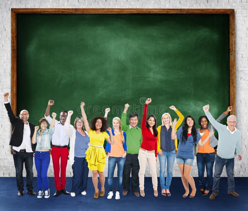 Celebration Community Cheerful Happiness Success Concept Stock Image ...