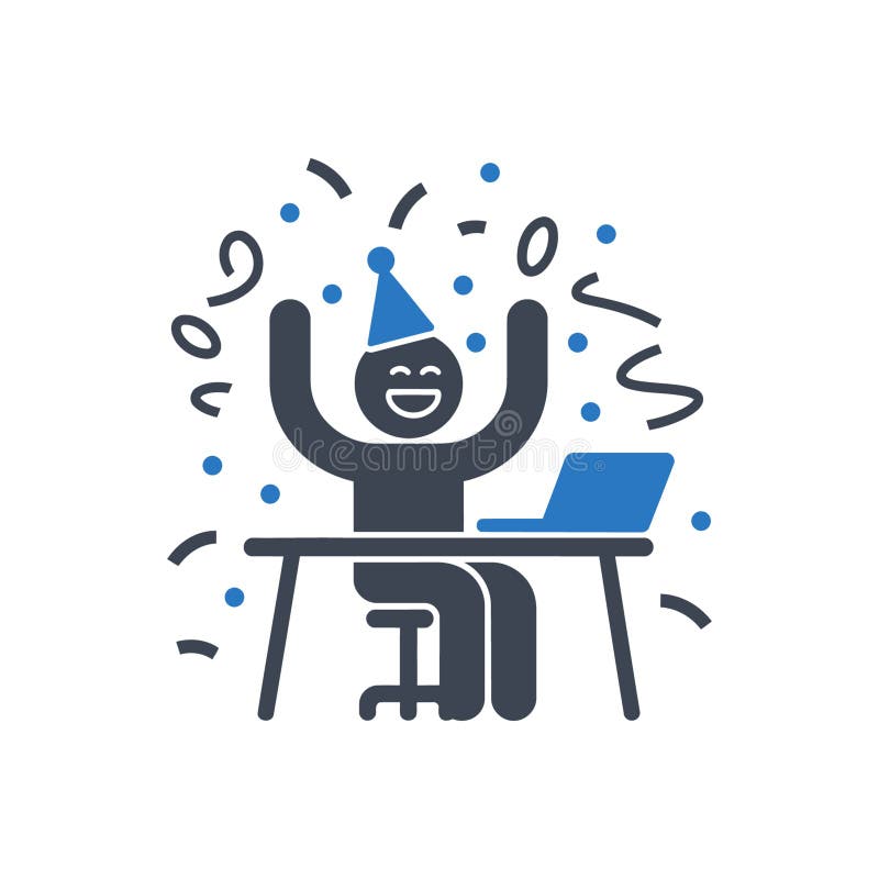 Celebration Computer Success Icon Stock Vector - Illustration of ...