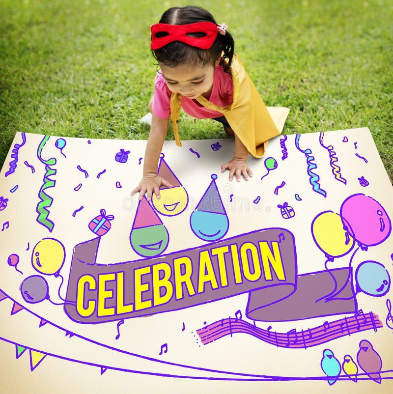 Celebration Congratulations Kid Enjoyment Concept Stock Photo - Image ...