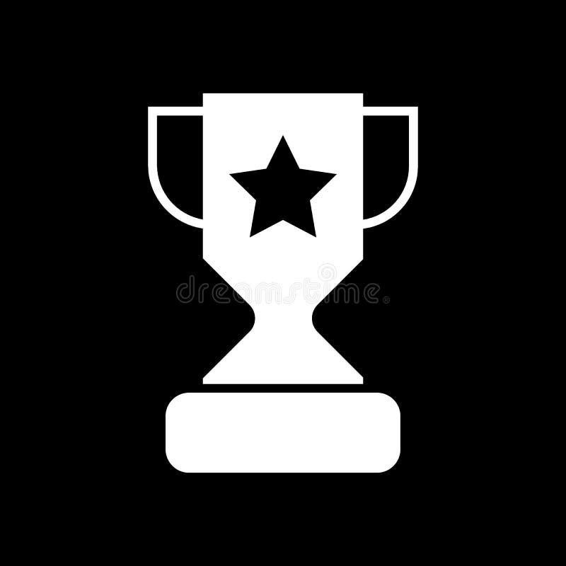 Trophy Cup with a Star Solid Icon. Vector Illustration Isolated on ...