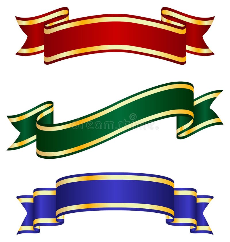 Celebration Curved Ribbons Variations on White Stock Vector ...