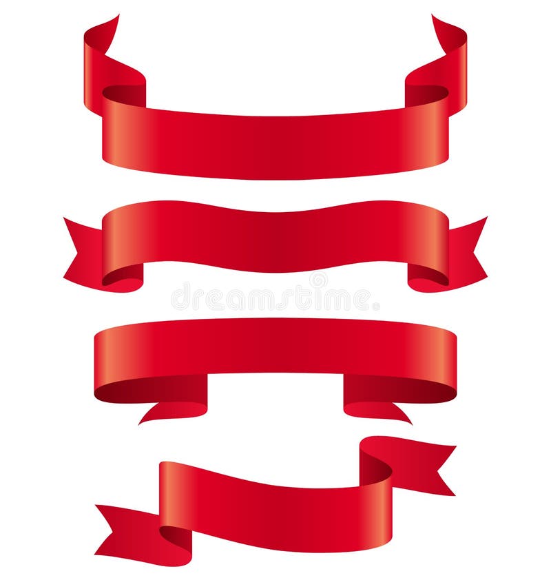 Celebration Curved Ribbons Variations on White Stock Vector ...