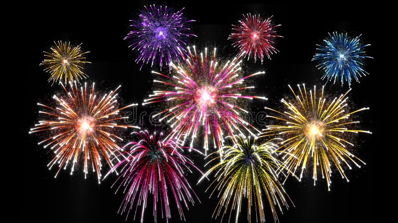 Celebration Day with Fireworks Stock Photo - Image of independence ...