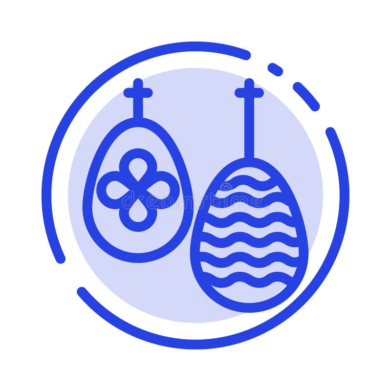 Celebration, Easter, Egg, Food Blue Dotted Line Line Icon Stock Vector ...