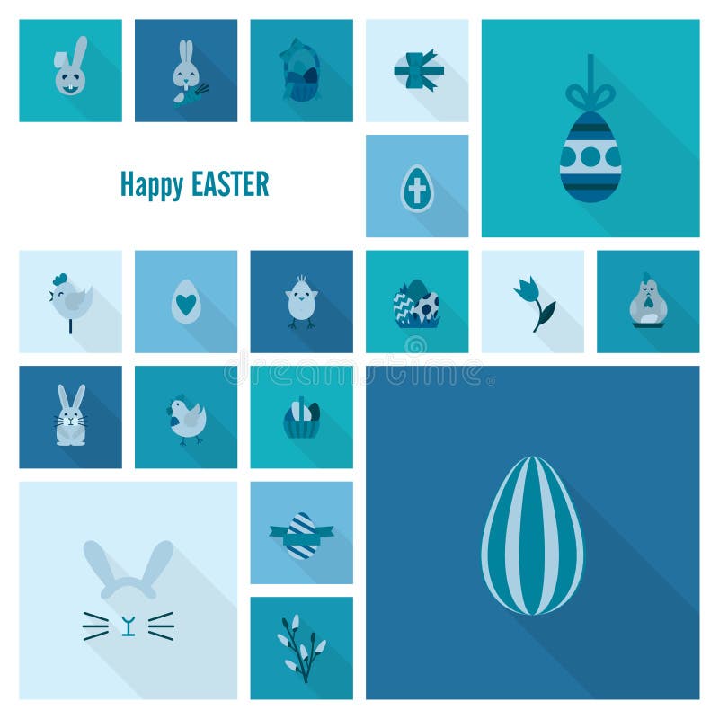 Celebration Easter Icons stock vector. Illustration of sign - 81139238