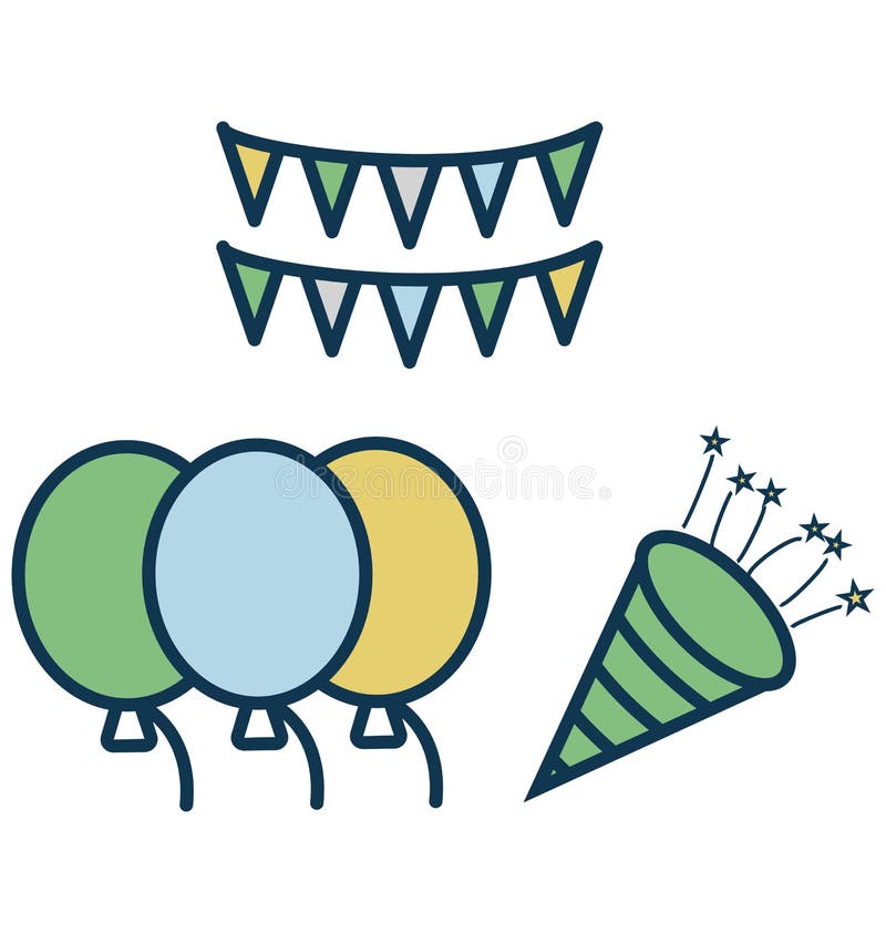 Celebration, Event Isolated Vector Icon for Party and Celebration Stock ...