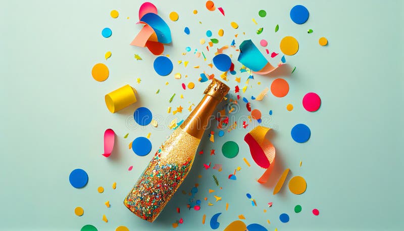 Celebration Event Multi Colored Streamers, Falling Confetti, Joyful ...