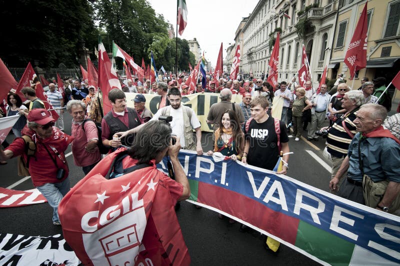 Celebration of Festivity of Republic in Milan Editorial Stock Photo ...
