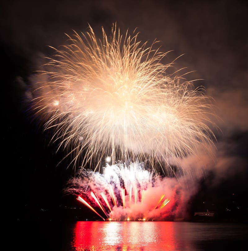 Celebration fireworks stock photo. Image of brno, fire - 90821814