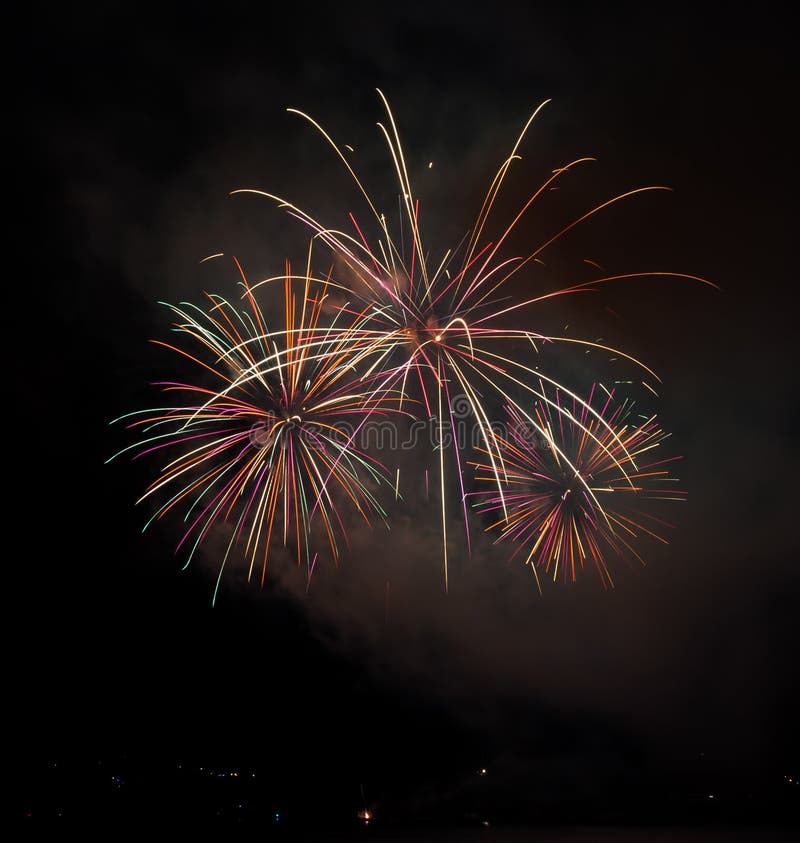 Celebration fireworks stock image. Image of glow, colors - 90821869
