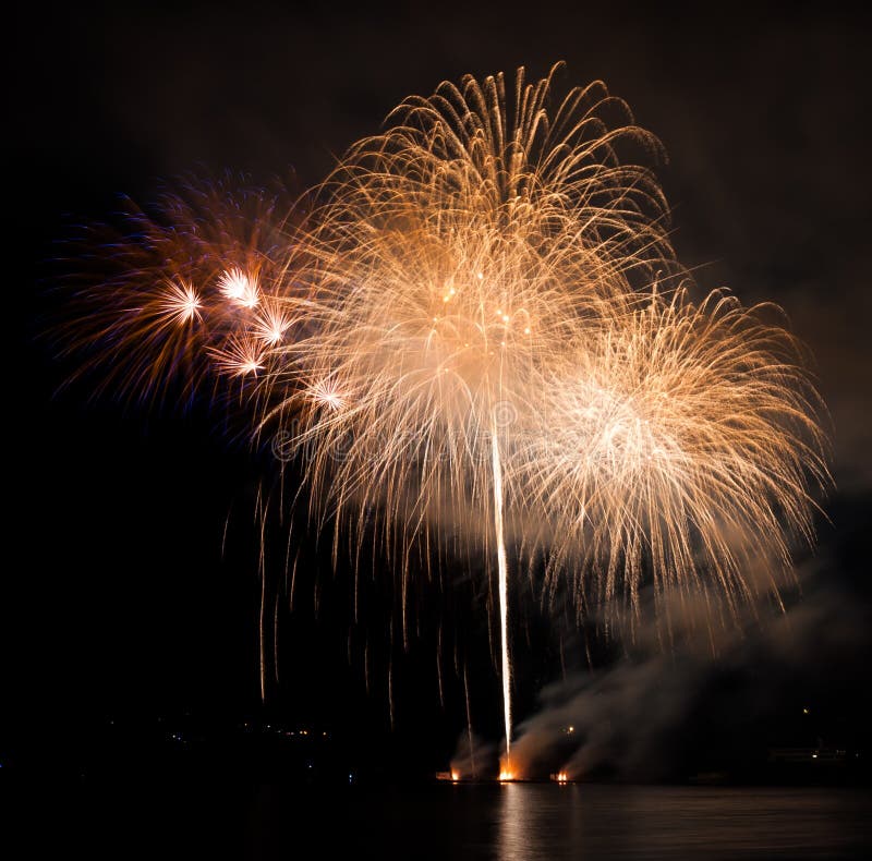 Celebration fireworks stock image. Image of night, colors - 90821919