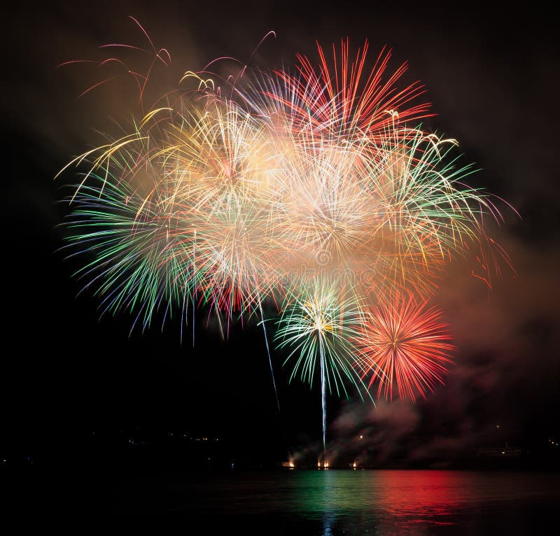 Celebration fireworks stock photo. Image of glow, colors - 90821966