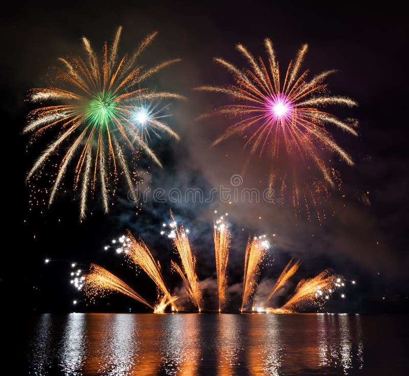 Celebration fireworks stock photo. Image of effects, pyrotechnics ...