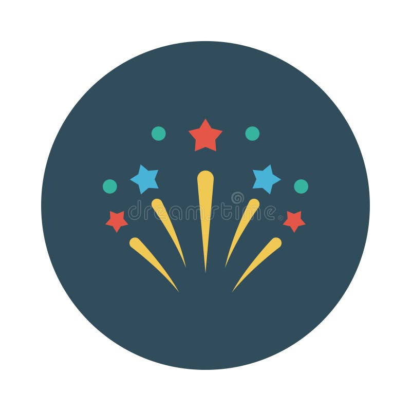 Celebration Flat Vector Icon Stock Vector - Illustration of fireworks ...