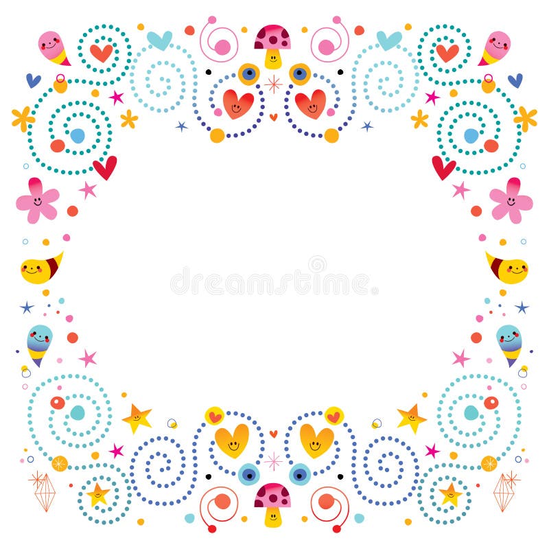 Celebration Fun Happy Frame Stock Vector - Illustration of vector ...