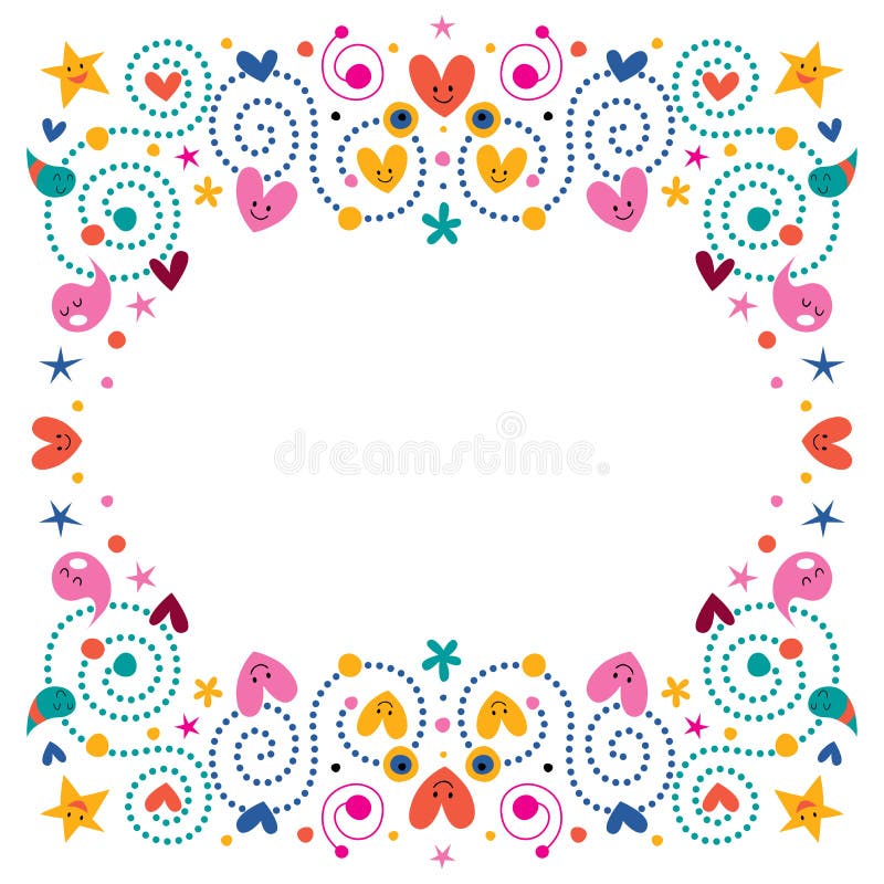 Celebration Fun Happy Frame Stock Vector - Illustration of dots ...