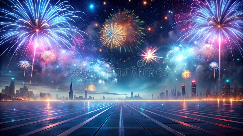 2025: a Celebration of the Future with Fireworks and Confetti AI ...