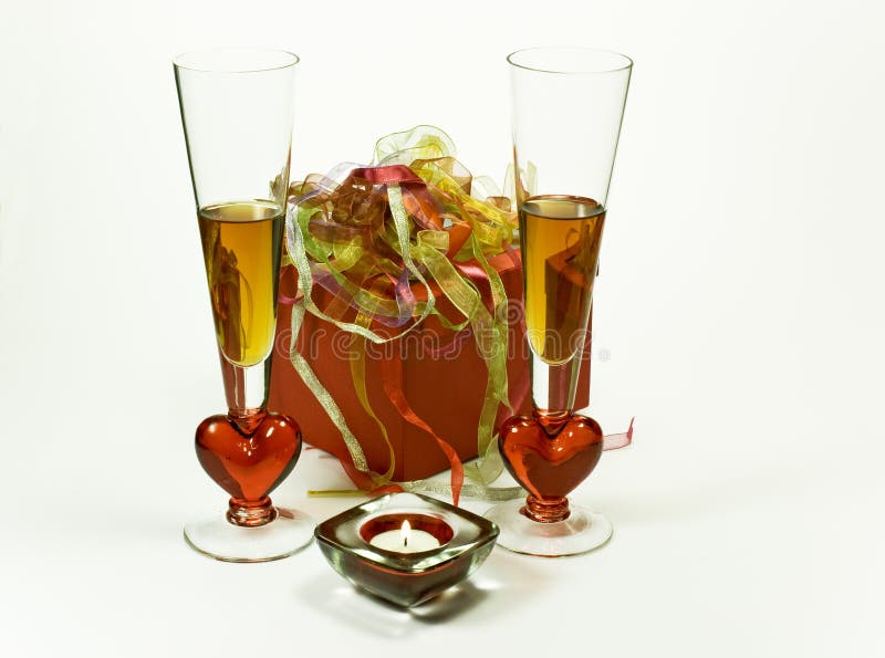 Celebration with Gift and Drinks Stock Image - Image of alcohol ...
