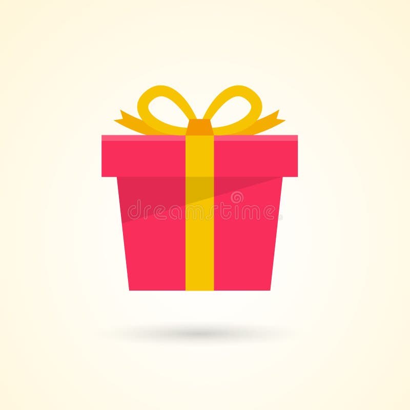 Celebration Gift with Ribbon. Stock Vector - Illustration of happy ...