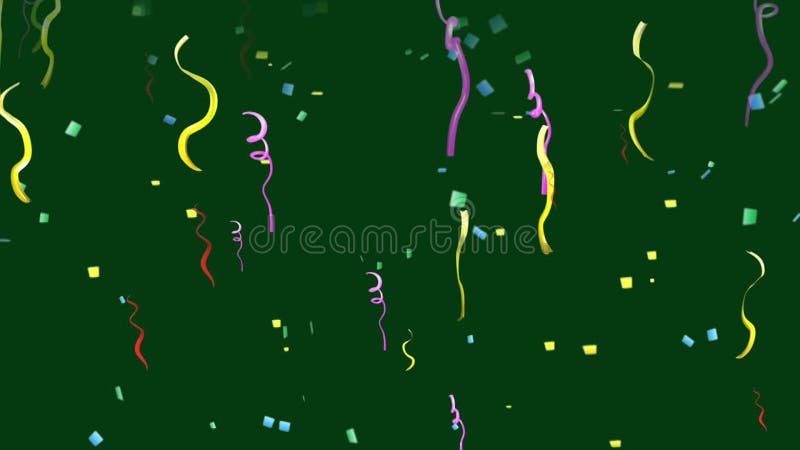 Celebration Green Screen Animeted Stock Footage - Video of confetti ...