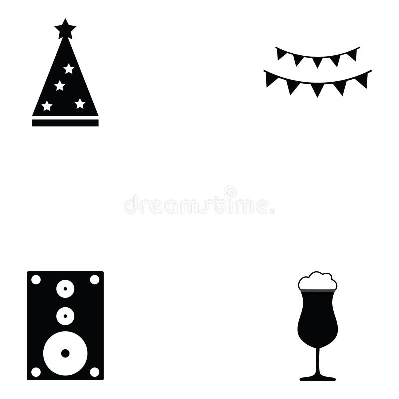 Celebration icon set stock vector. Illustration of vector - 120562194