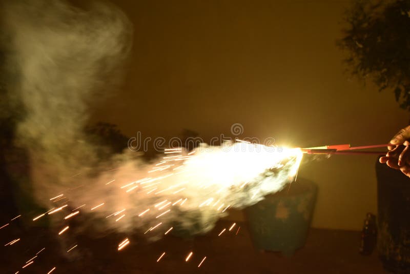 A Type of Firecracker Spinning on the Ground Stock Image - Image of ...