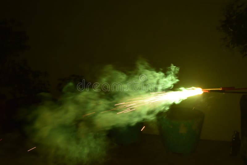 A Type of Firecracker Spinning on the Ground Stock Photo - Image of ...
