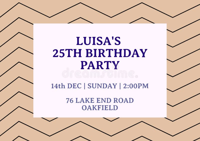 Celebration Invitation, Featuring Bold Geometric Patterns and a Central ...