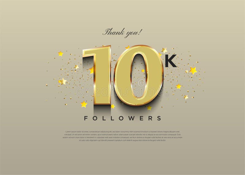 Celebration of 10k Followers with Fancy Classic Numbers. Design Premium ...