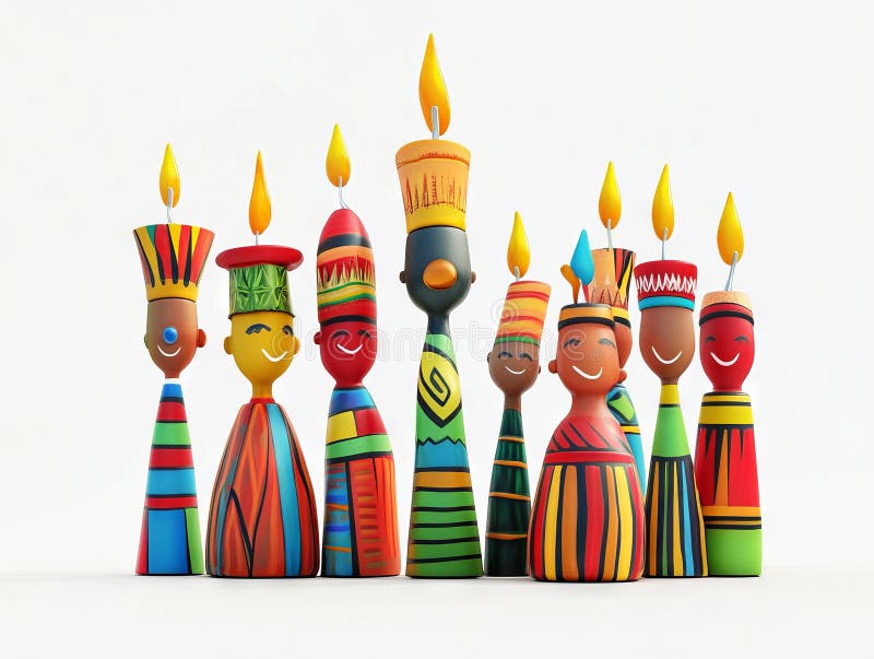 Celebration of Kwanzaa stock illustration. Illustration of cute - 334886488