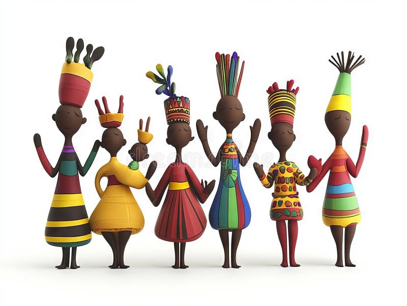 Celebration of Kwanzaa stock illustration. Illustration of character ...