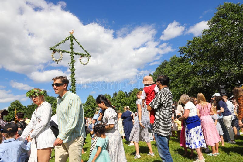 Celebration of Midsummer stock photo. Image of happy - 324129976