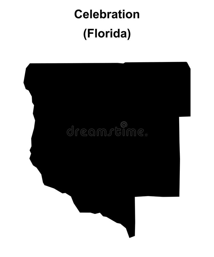 Celebration outline map stock vector. Illustration of contour - 357249259