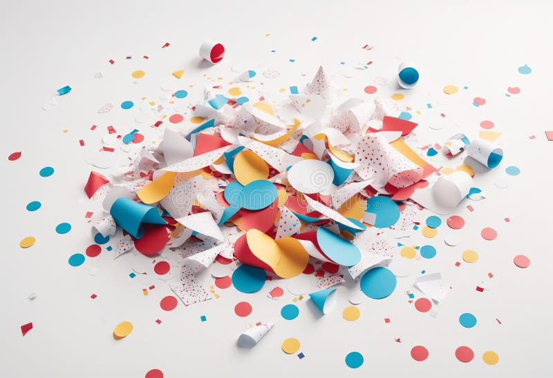 Celebration Party and Anniversary Concepts Ideas with Colorful Confetti ...