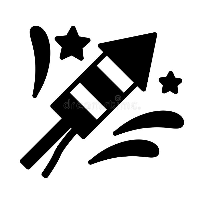 Celebration, Rocket, Fireworks, Flat Vector Illustration Stock ...