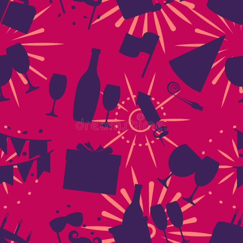 Celebration Seamless Pattern Vector Illustration Stock Vector ...