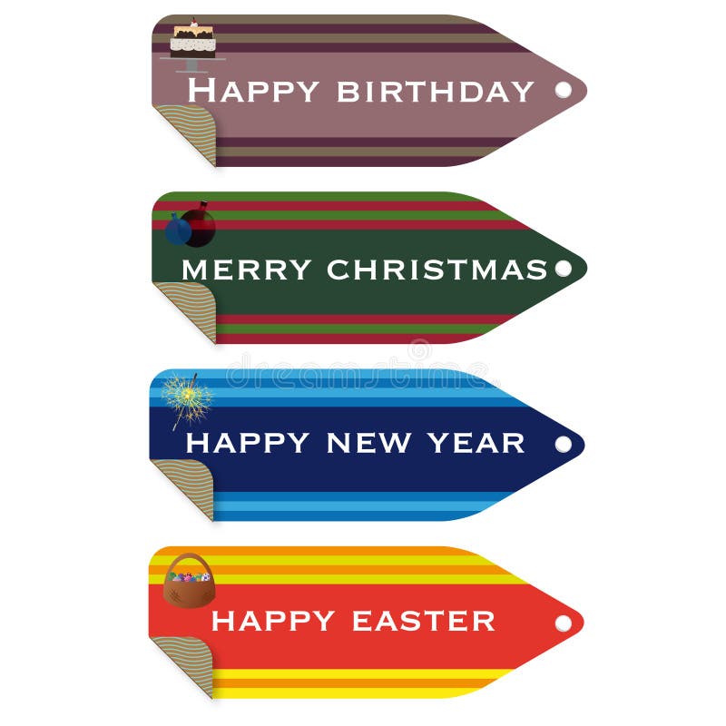 Celebration tags stock vector. Illustration of year, eggs - 31160974